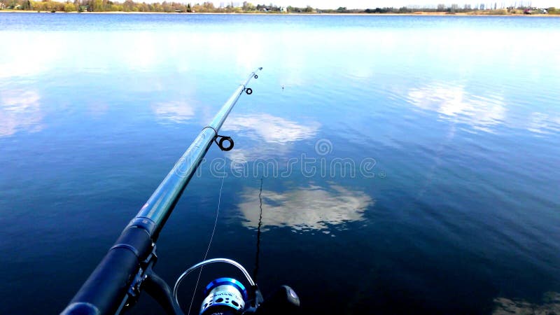 A Close-up on a Long Fishing Rod Stock Image - Image of angling ...