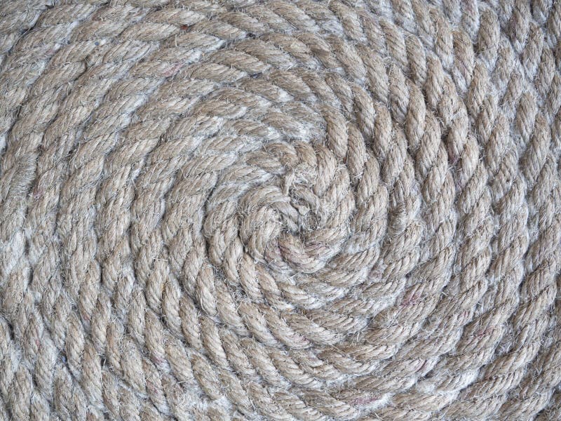 Close Up of a Long Hemp Rope Stock Image - Image of decoration, natural ...