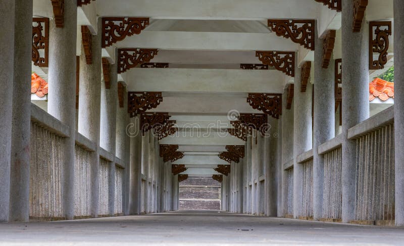 Close-up of Long Walkway in the Park Stock Image - Image of stairs ...