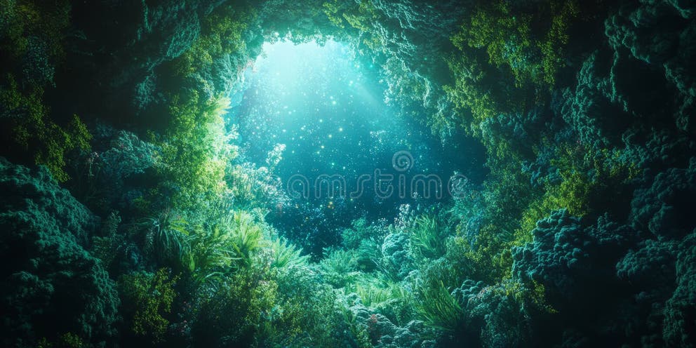 Close-up Loop of Alien Microbial Jungle Inside Stock Photo - Image of ...