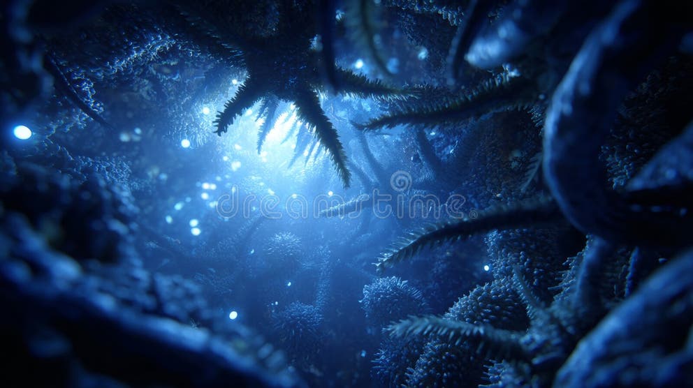 Close-up Loop of Alien Microbial Jungle Inside Stock Image - Image of ...