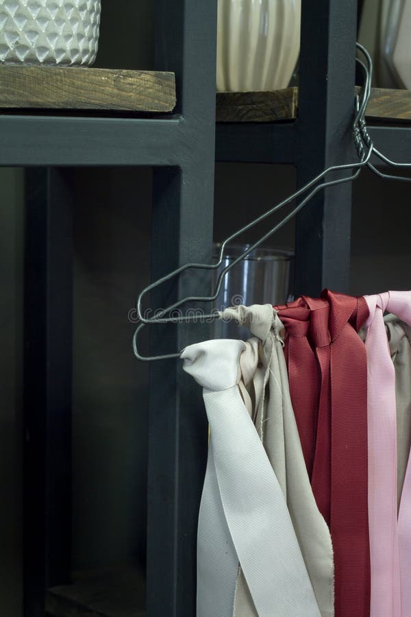 Close-up of a Lot of Ribbons Hanging on a Hanger, Selective Focus 库存图片 ...
