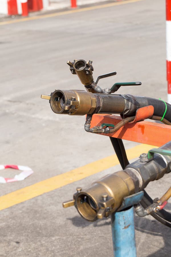 Close Up of a LPG Gas Head Dispenser Station. Stock Image - Image of ...