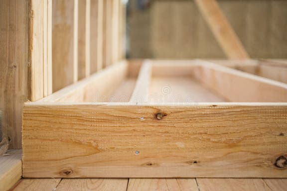 Close-up of Lumber Framing at a Construction Site Stock Image - Image ...