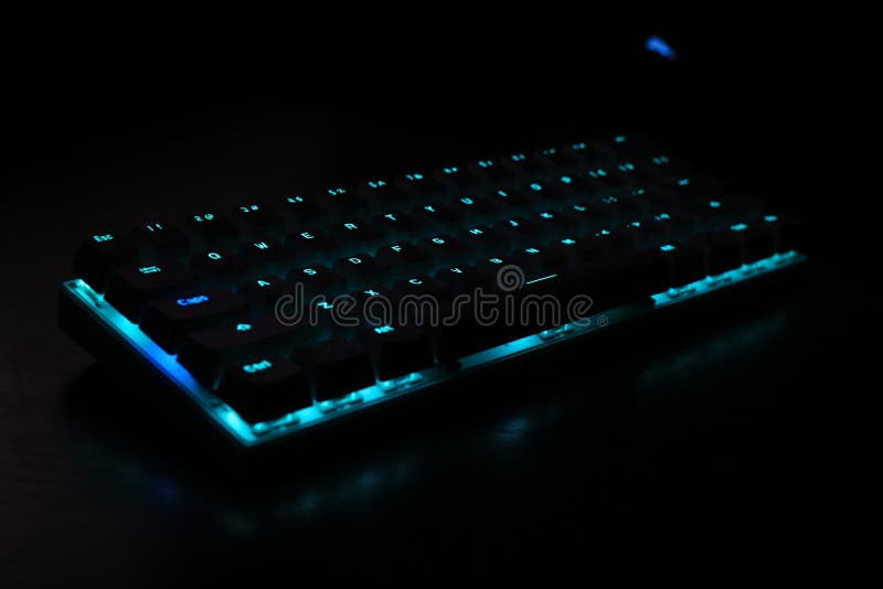 Close Up of Luminous Keyboard. Gaming Stock Photo - Image of ...