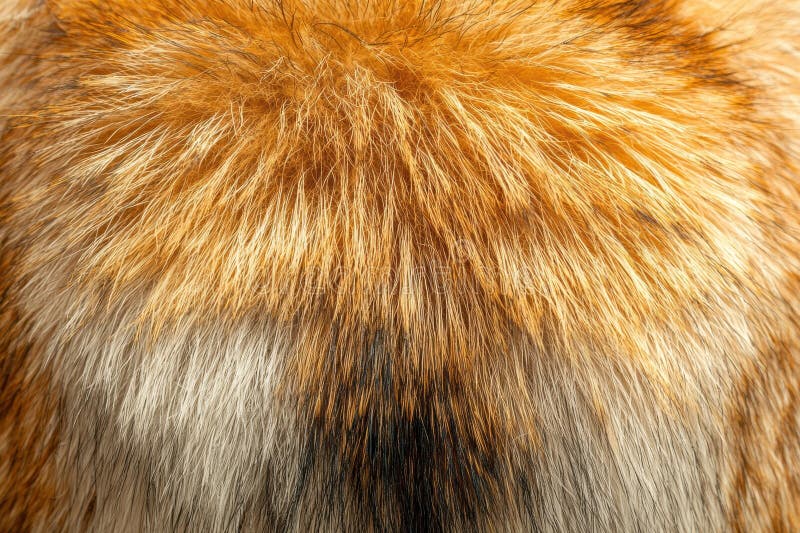 Close-up of Luxurious Red Fox Fur Texture Stock Illustration ...