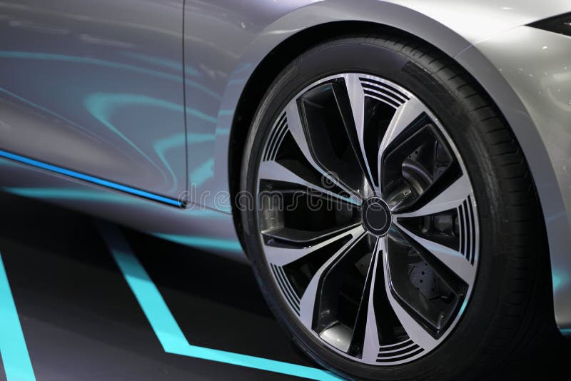 Close Up Luxury Sport Car Wheel. Stock Photo - Image of modern, detail ...