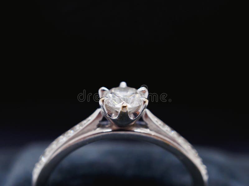 Close Up Luxury Wedding Diamond Ring in Jewelry Box Stock Photo - Image ...