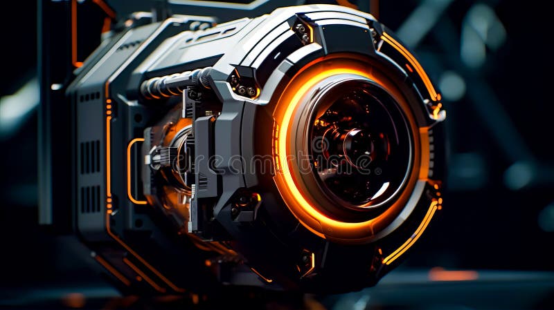 Close Up of Machine with Bright Light Coming Out of it. Generative AI ...