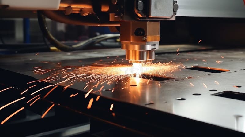 Close Up of a Machine Emitting Sparks, Suitable for Industrial Concepts ...