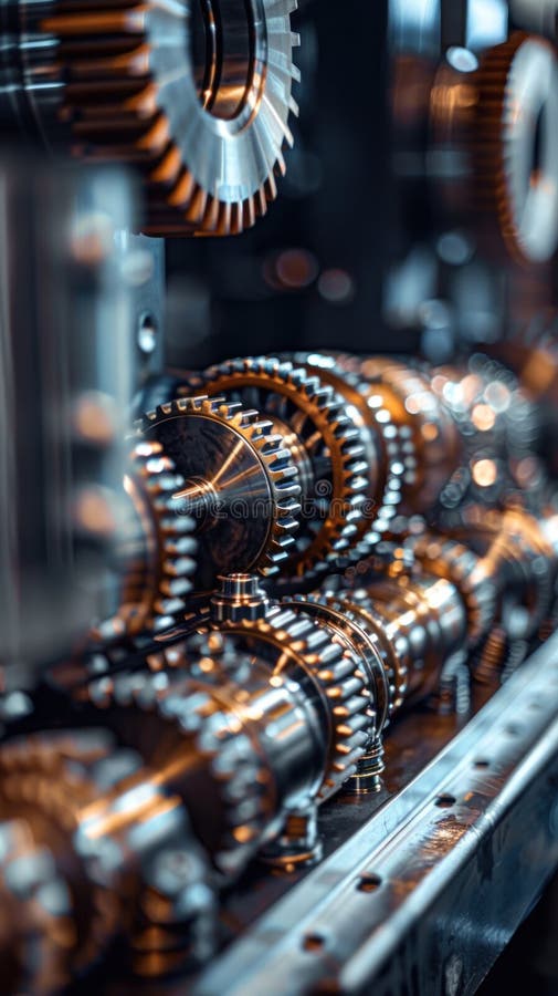 Close Up of Machine Gears stock image. Image of components - 308778399