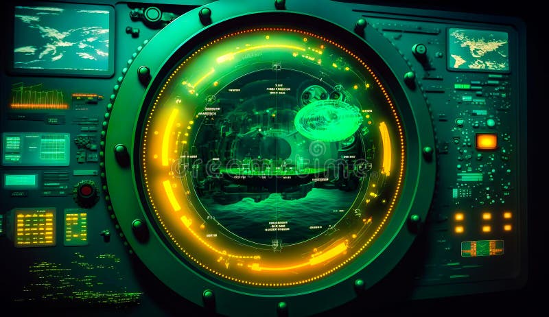 Close Up of Machine with Neon Lights. Generative AI Stock Illustration ...