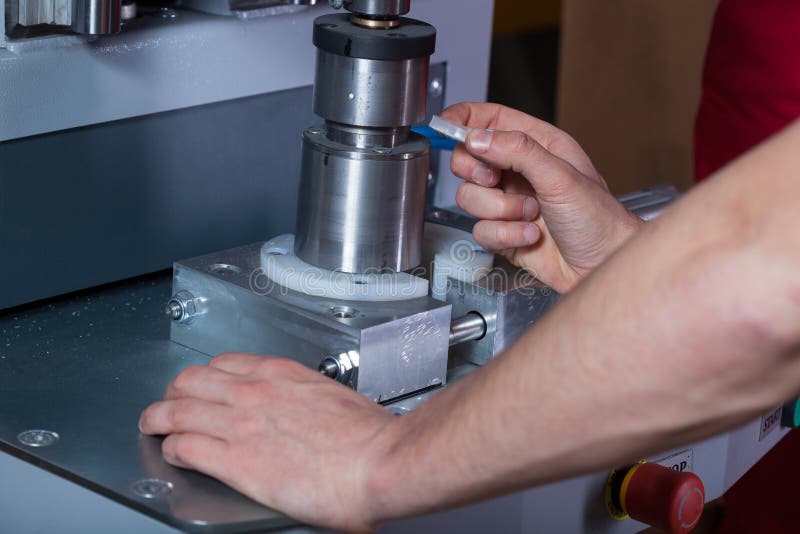 Machine operator at work stock image. Image of manufacturing - 41548721