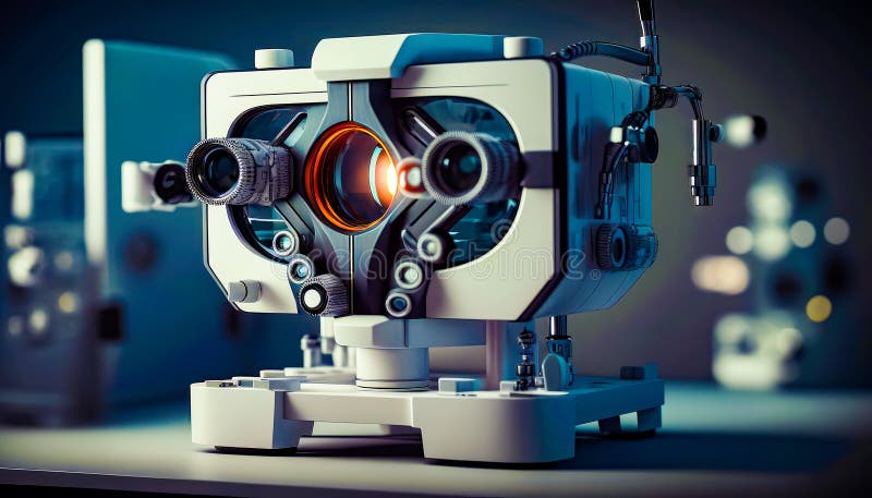 Close Up of Machine with Red Light on it. Generative AI Stock ...