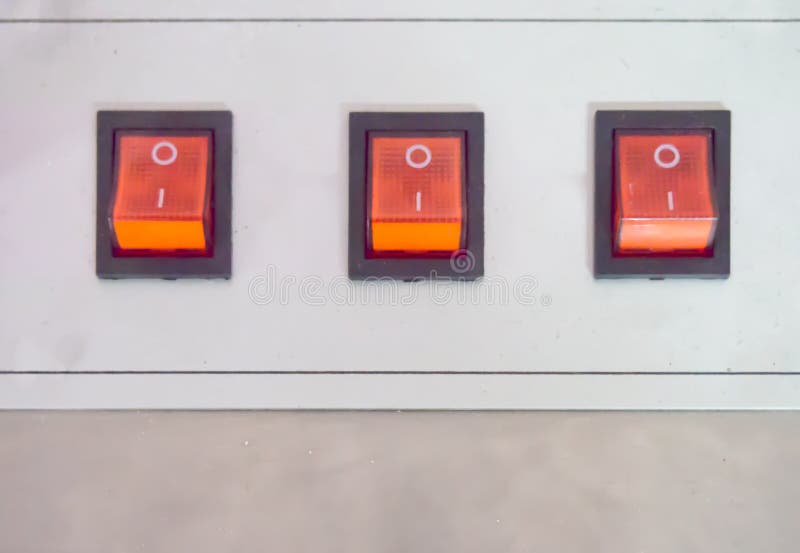 Close Up Machine Switch,on-off Stock Photo - Image of launch, plastic ...