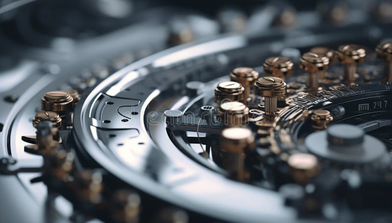 Close Up of Machinery Part in a Manufacturing Factory Generated by AI ...