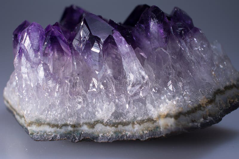 Close-Up Macro Amethyst Crystal Stock Photo - Image of cluster, nature ...