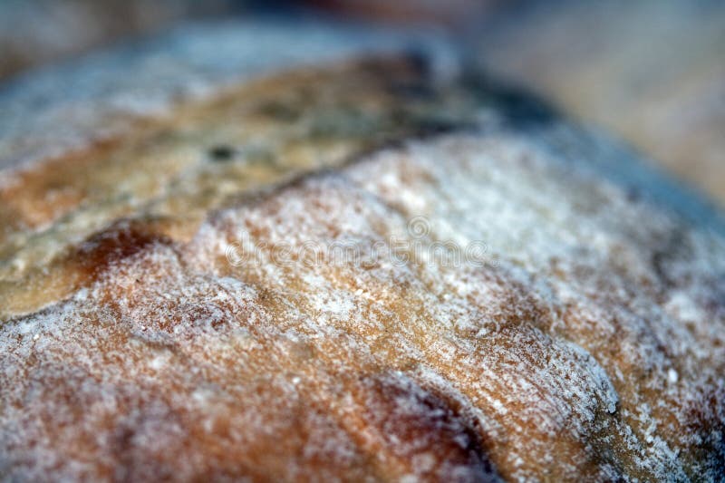 Close Up Macro of a Bread Roll Top Fluffy Baking Stock Photo - Image of ...