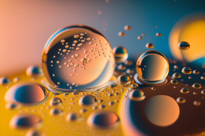 Close Up Macro of Bubbles and Drops Stock Photo - Image of liquid ...