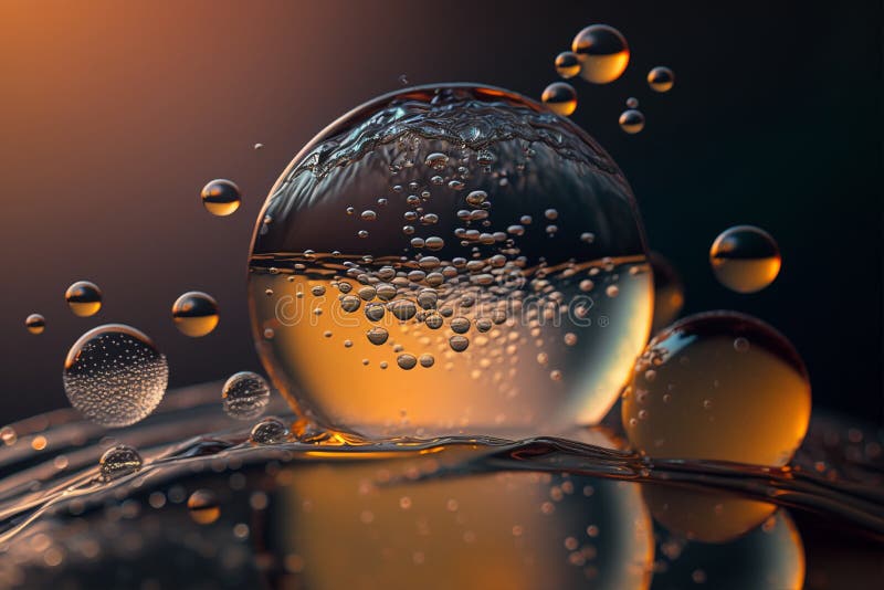 Close Up Macro of Bubbles and Drops Stock Photo - Image of liquid, foam ...
