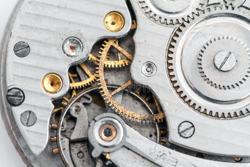 Clock / Clockwork - Pocket Watch - Macro Detail Stock Image - Image of ...