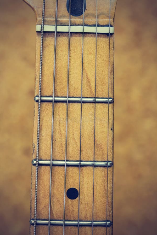 Close Up Macro of Guitar Strings Vintage Style Stock Photo - Image of ...