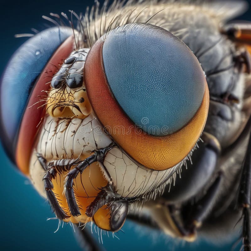 Close-up Macro Image about Compound Eye of Insect Stock Illustration ...