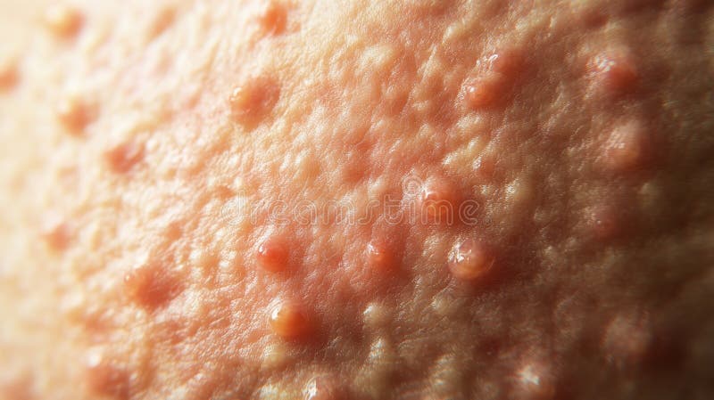 Macro Image of Dermatitis with Rashes, Redness, and Texture Changes ...