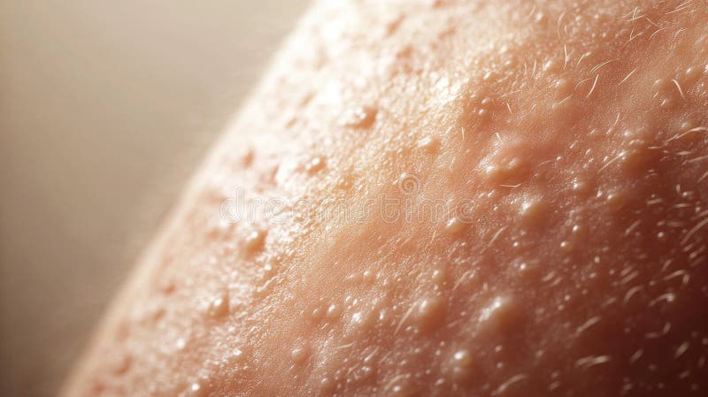 Macro Image of Dermatitis with Rashes, Redness, and Texture Changes ...