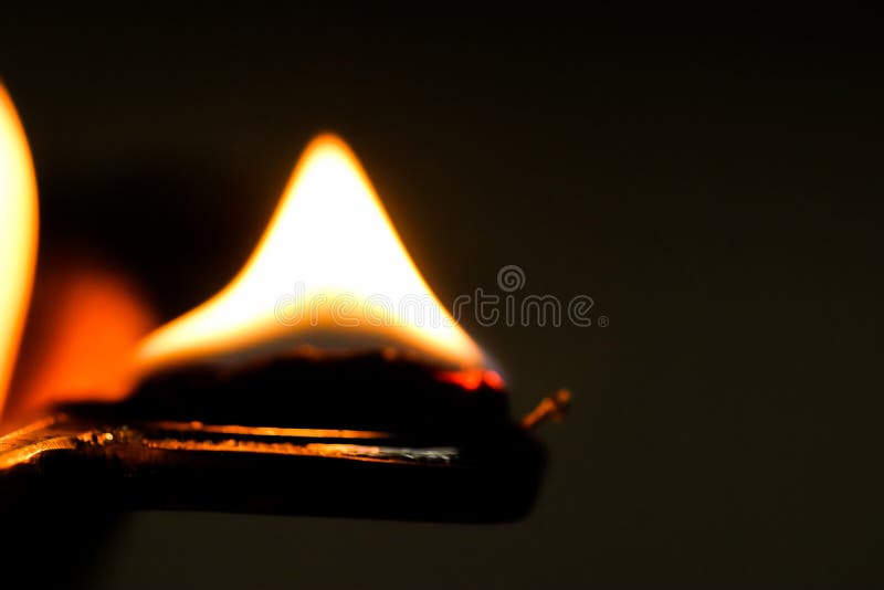 Close Up Macro Image of an Oil Lamp Fire Flame Stock Image - Image of ...