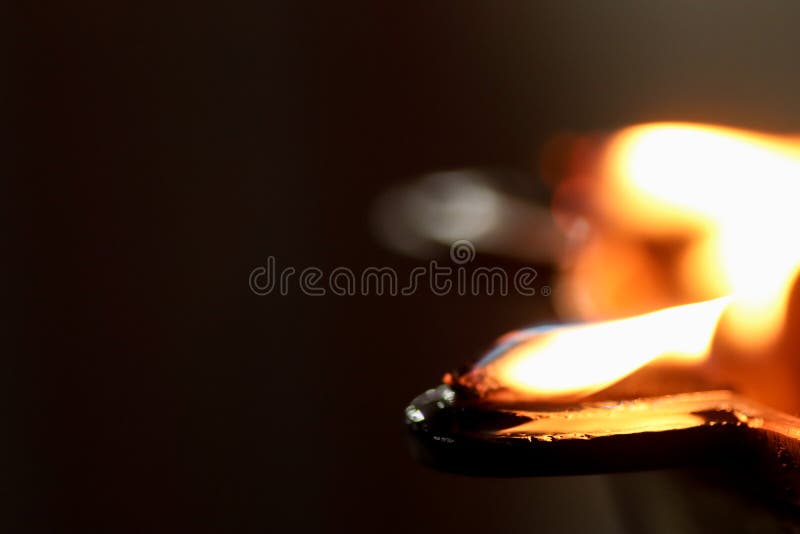Close Up Macro Image of an Oil Lamp Fire Flame Stock Image - Image of ...