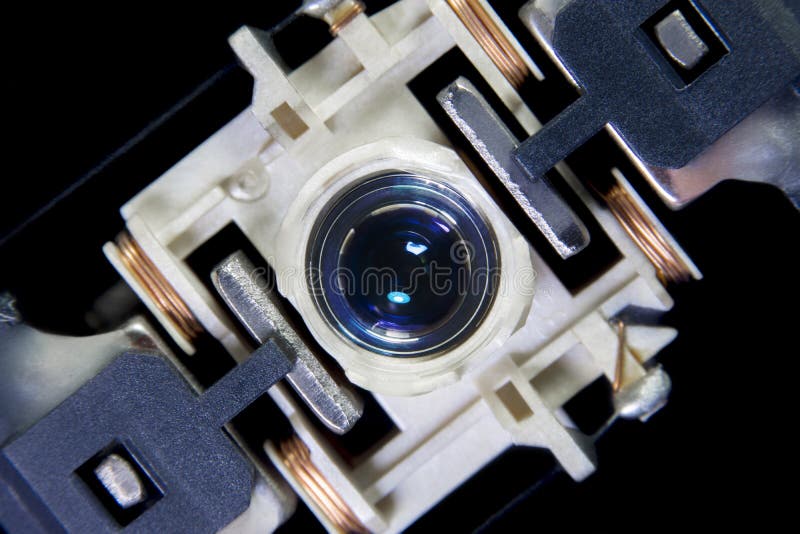 Close Up Macro. Laser Head Reader of Cd Player System Equipment Stock ...
