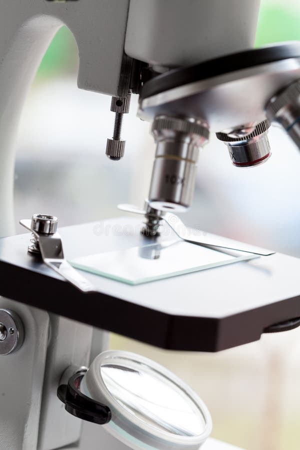Close Up Macro Microscope in the Laboratory Stock Photo - Image of ...