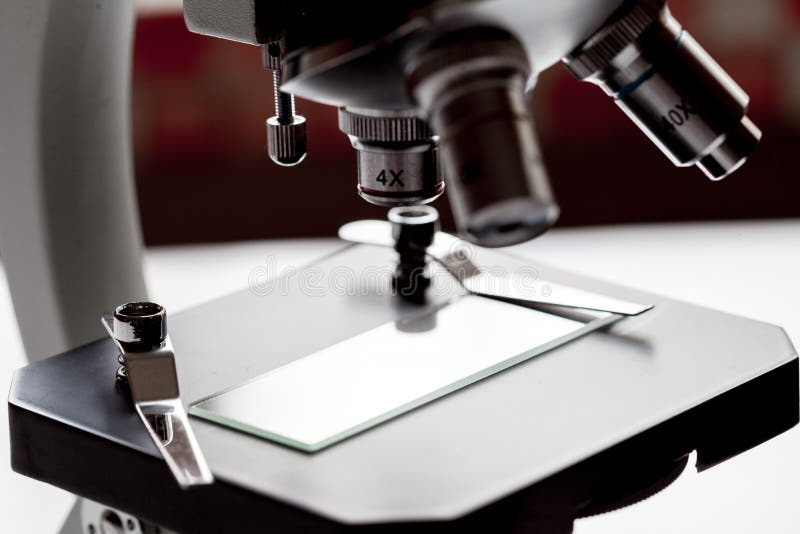 Close Up Macro Microscope in the Laboratory Stock Photo - Image of ...