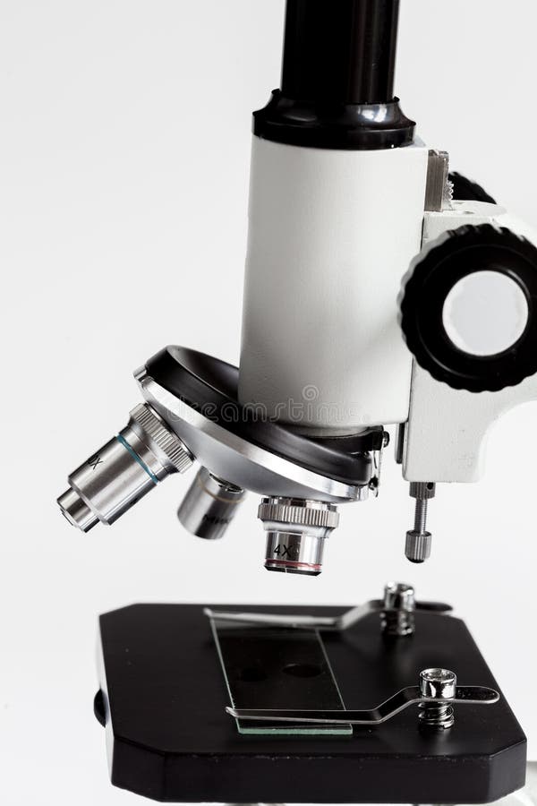 Close Up Macro Microscope on White Background Stock Photo - Image of ...