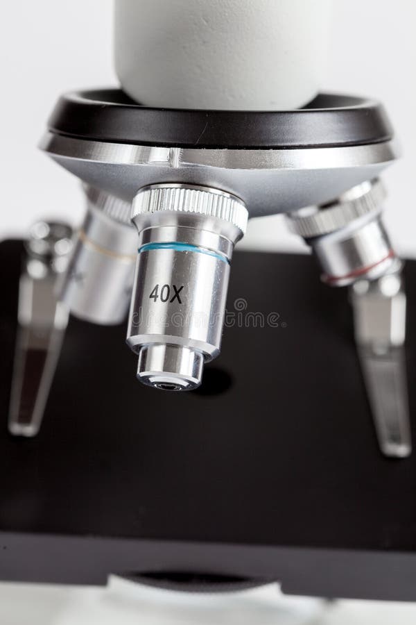 Close Up Macro Microscope on White Background Stock Image - Image of ...