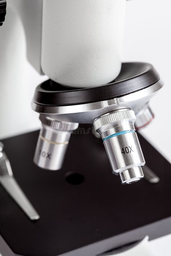 Close Up Macro Microscope on White Background Stock Image - Image of ...