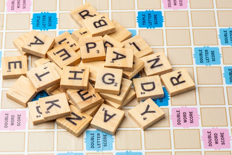 Scrabble Wood Letter Blocks Stock Photo - Image of words, squares: 2666556