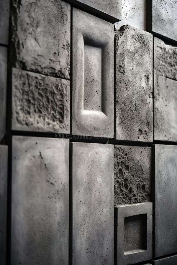 Close Up Macro Shot of Concrete Modern Design Wall. Stock Illustration ...