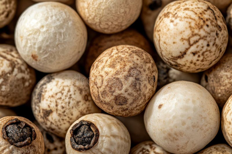 Close-up Macro Shot of Fragrant White Pepper Seeds Stock Image - Image ...