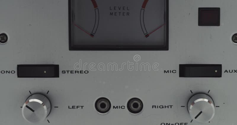 Front Panel of a Retro Cassette Player Rotates Slightly Stock Footage ...