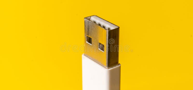 Close Up Macro of a Usb-a Cable Isolate on a Color Background Stock ...