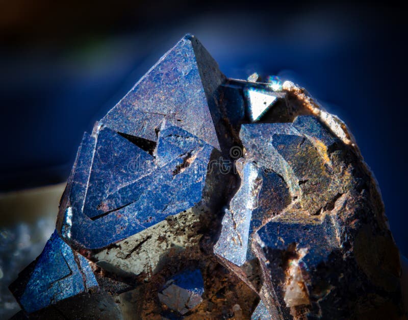 A Close Up of Magnetite Crystals. Stock Image - Image of triangle ...
