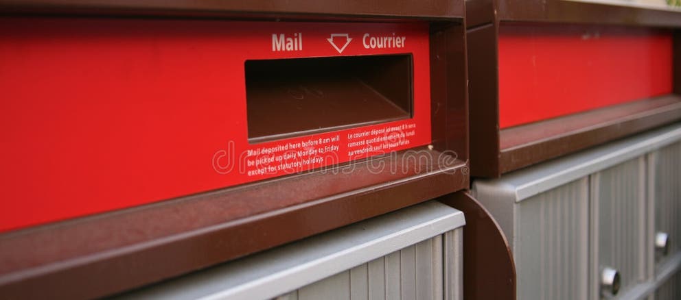 Close Up of a Mail Drop Chute on a Mailbox Stock Photo - Image of slot ...