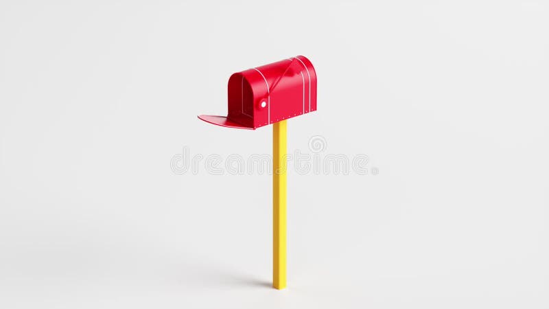Close-up of a Mailbox on a White Background. Stock Footage - Video of ...