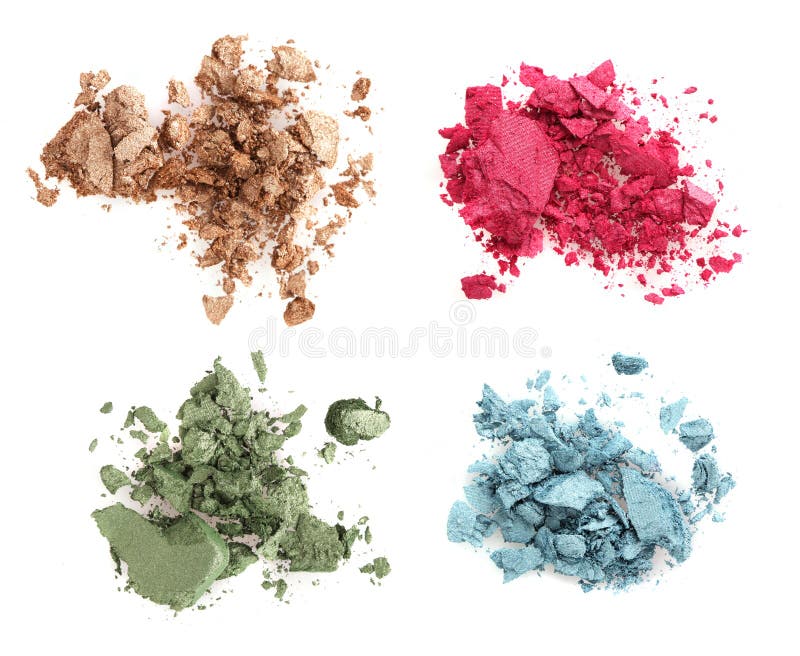 Make-up Powder and Cosmetics on White Background Stock Image - Image of ...