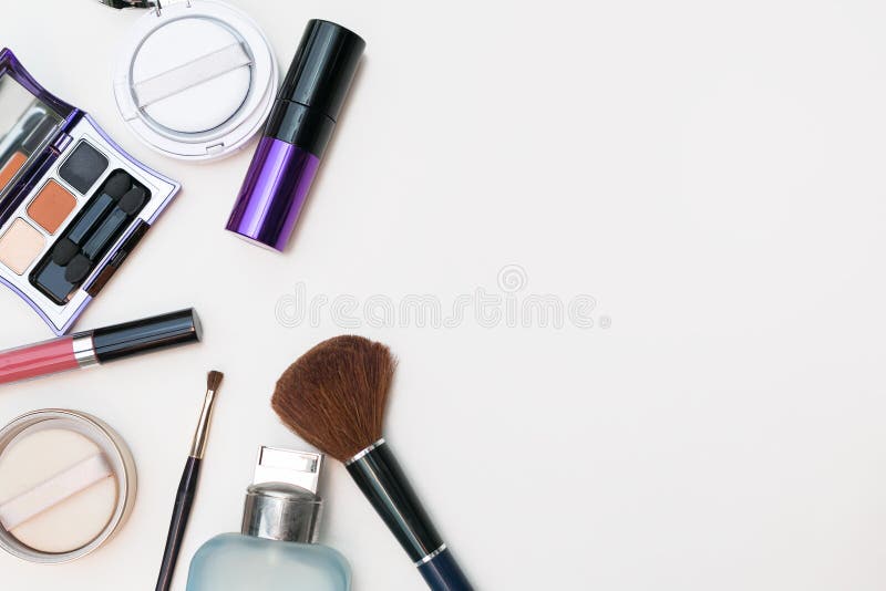 Close Up of Makeup Cosmetic Set Stuff. Stock Photo - Image of artist ...