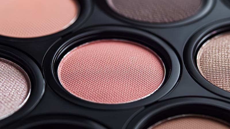 Close Up of a Makeup Palette with a Variety of Eyeshadow Colors Stock ...