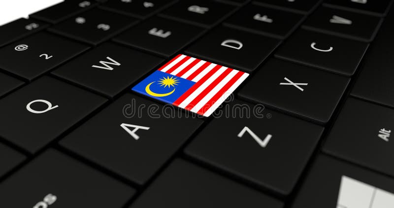 Close Up of Malaysia Button. Stock Illustration - Illustration of ...