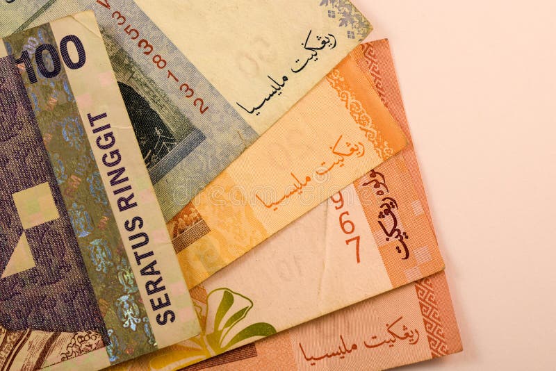 Close Up Malaysia Ringgit Currency Note MYR Stock Image - Image of ...